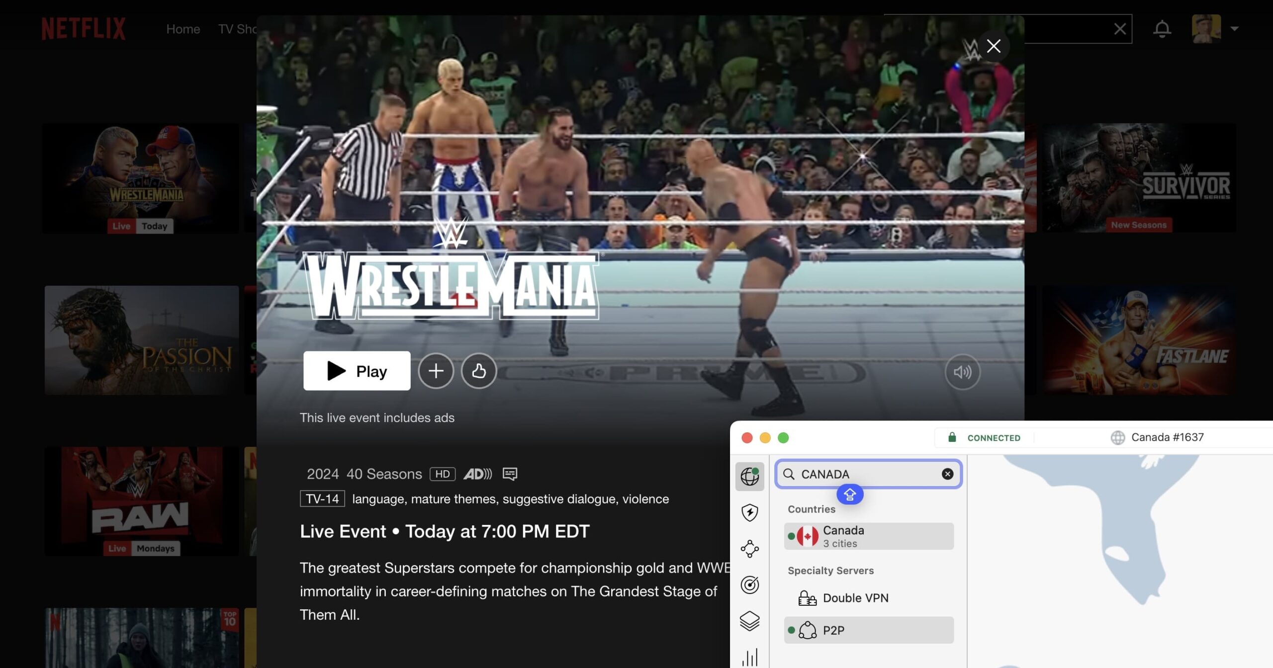 How to watch WrestleMania 41 in the US on Netflix - UpNext by Reelgood