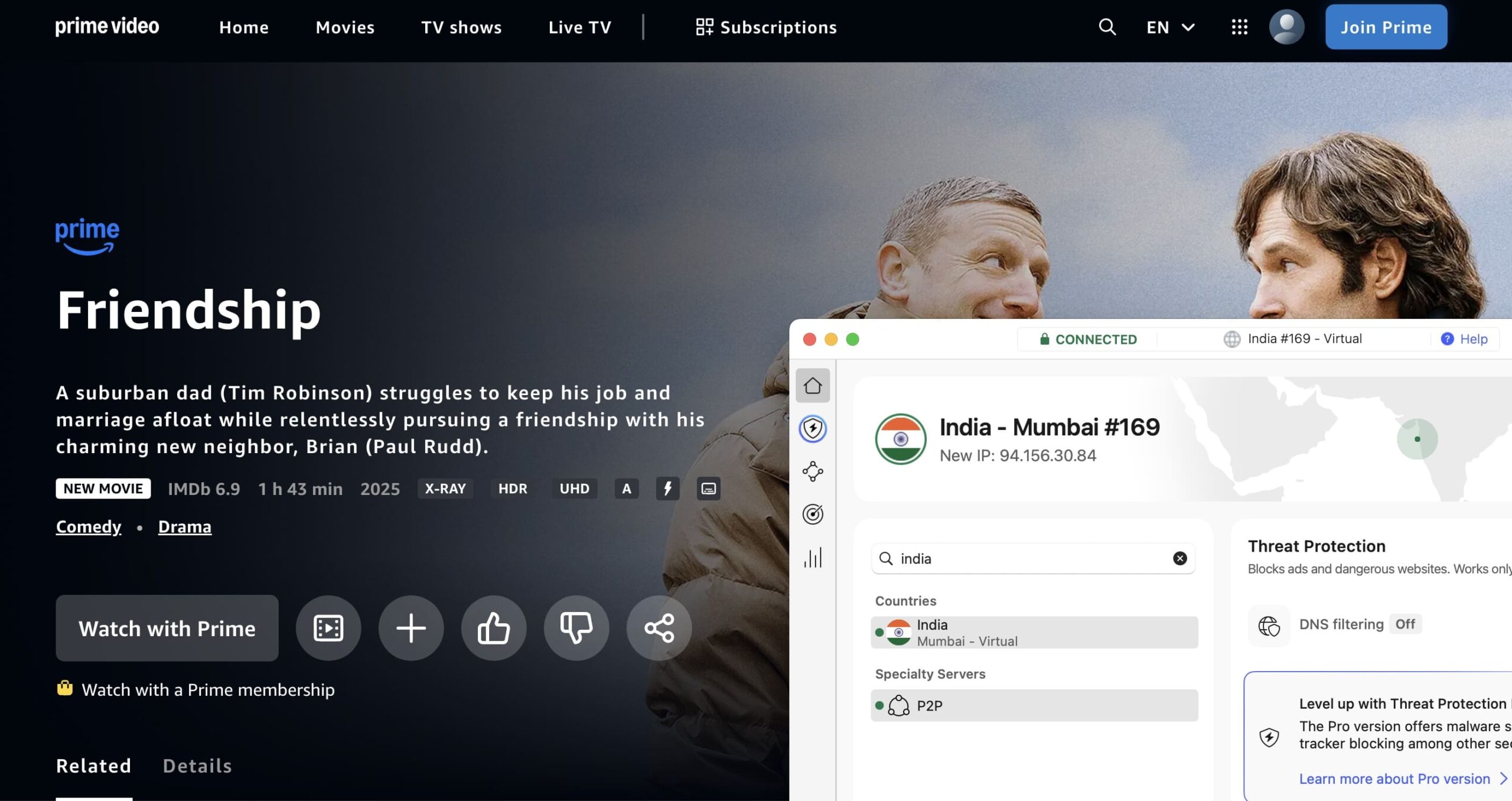 How to watch Friendship (2024) on Prime Video in the US - UpNext by ...